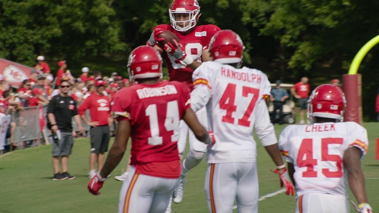 Ross Travis Leaping Touchdown Catch