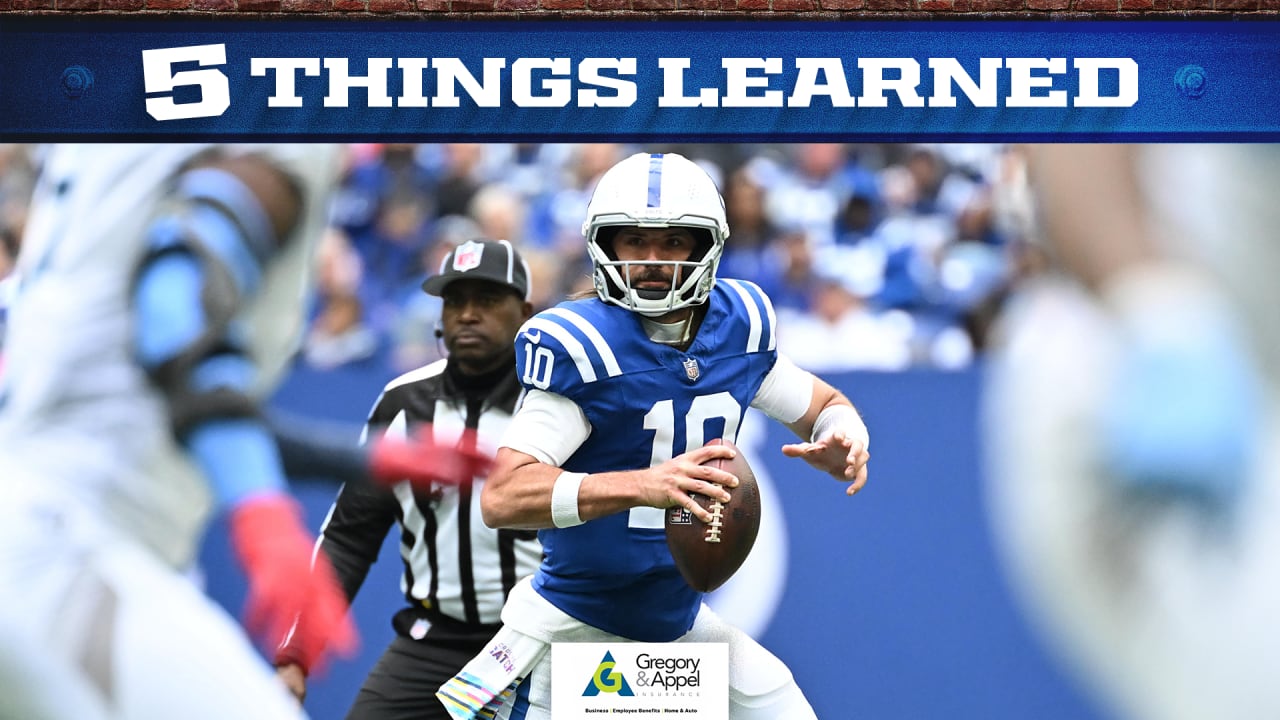 5 Colts Things Learned, Week 5: Gardner Minshew delivers again, Josh Downs shines, O-line and D ...