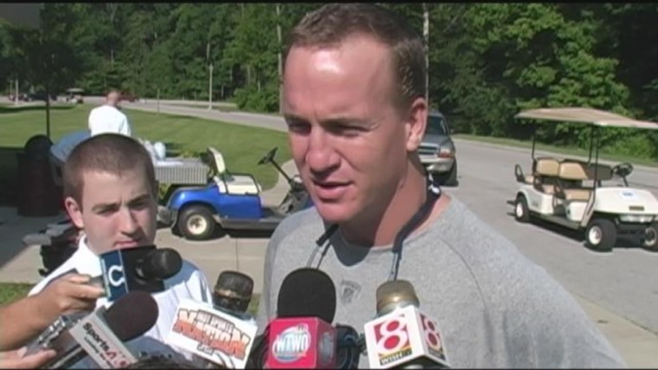 Manning arrives at Training Camp: 8/2/09