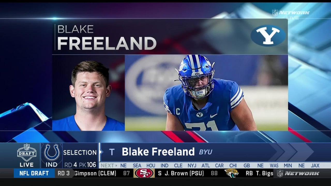Colts select Blake Freeland with No. 106 pick in 2023 draft