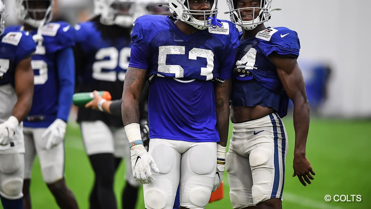 Colts Move Inside For Training Camp Practice 14