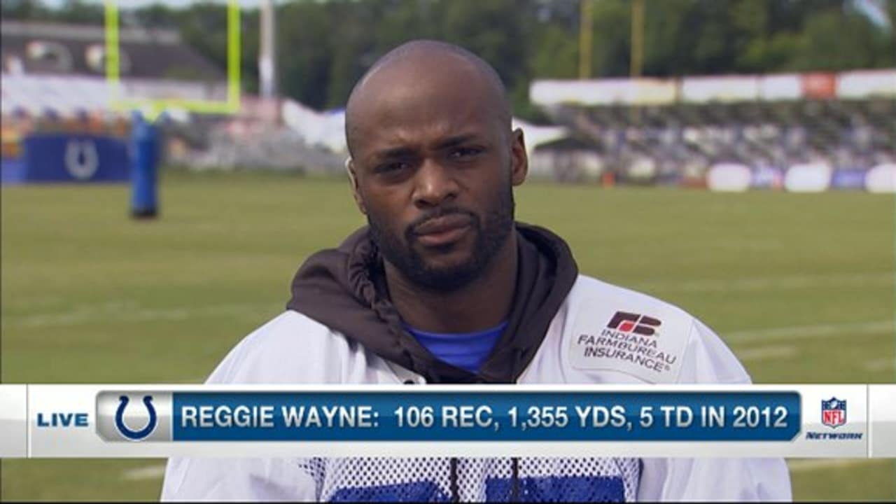 Indianapolis Colts Reggie Wayne fly's into training camp
