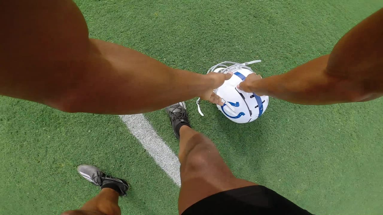 Colts defensive back Rock Ya-Sin wears Go-Pro during training camp practice