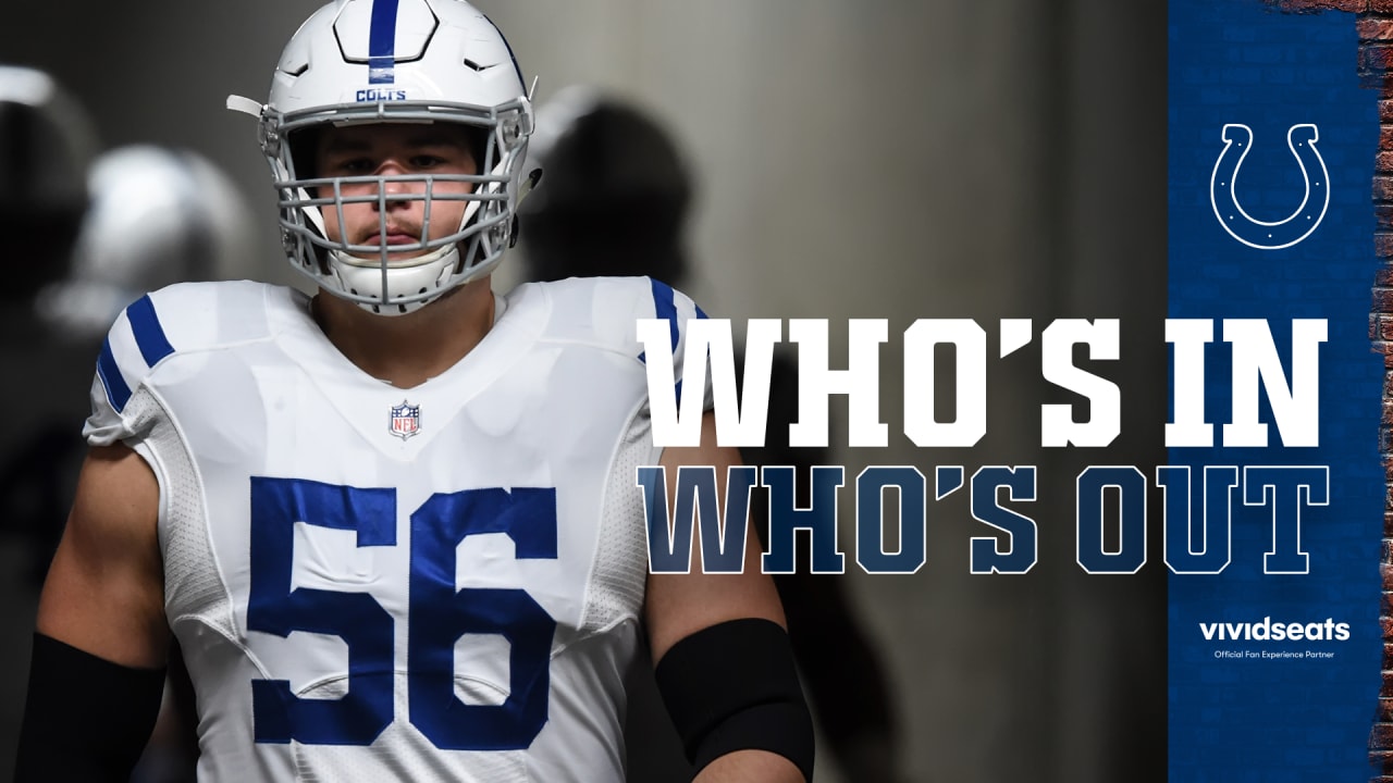 Colts Rule Quenton Nelson, Kwity Paye, Braden Smith, Khari Willis, Rock Ya-Sin Out For Week 4 ...