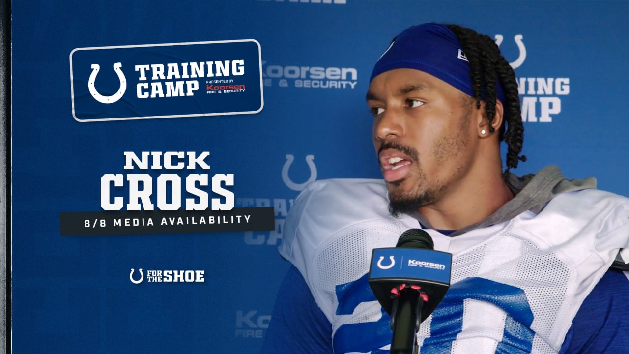 Nick Cross: Training camp media availability, August 8