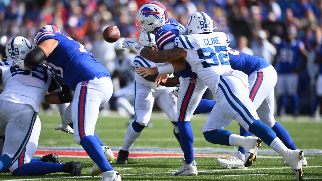 Kameron Cline forces Case Keenum to fumble, Indy takes possession