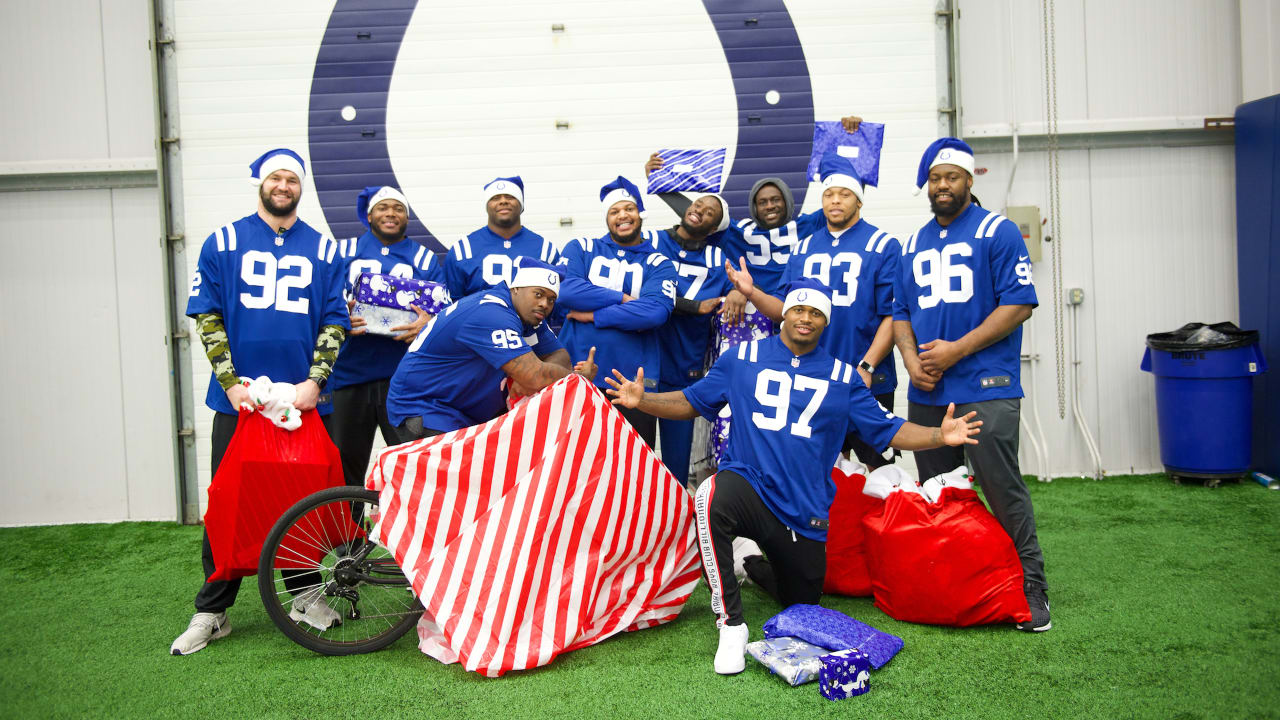 Colts Defensive Line Plays Santa For Kids Trying To Overcome