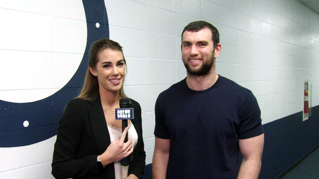Andrew Luck Talks One-On-One With Colts Reporter Caroline Cann