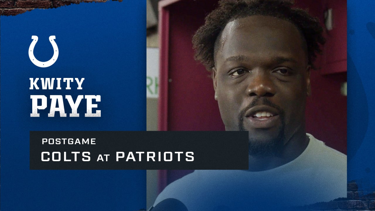 Kwity Paye: Colts at Patriots Postgame