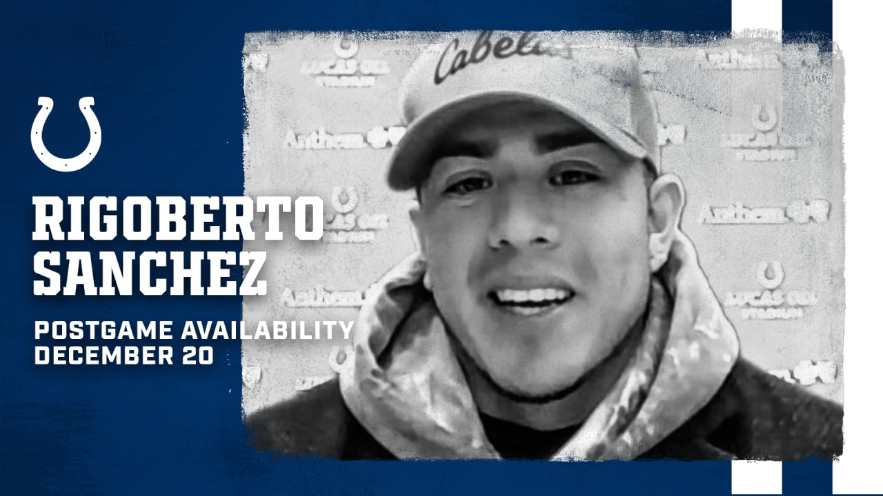 Colts P Rigoberto Sanchez on return in Week 15