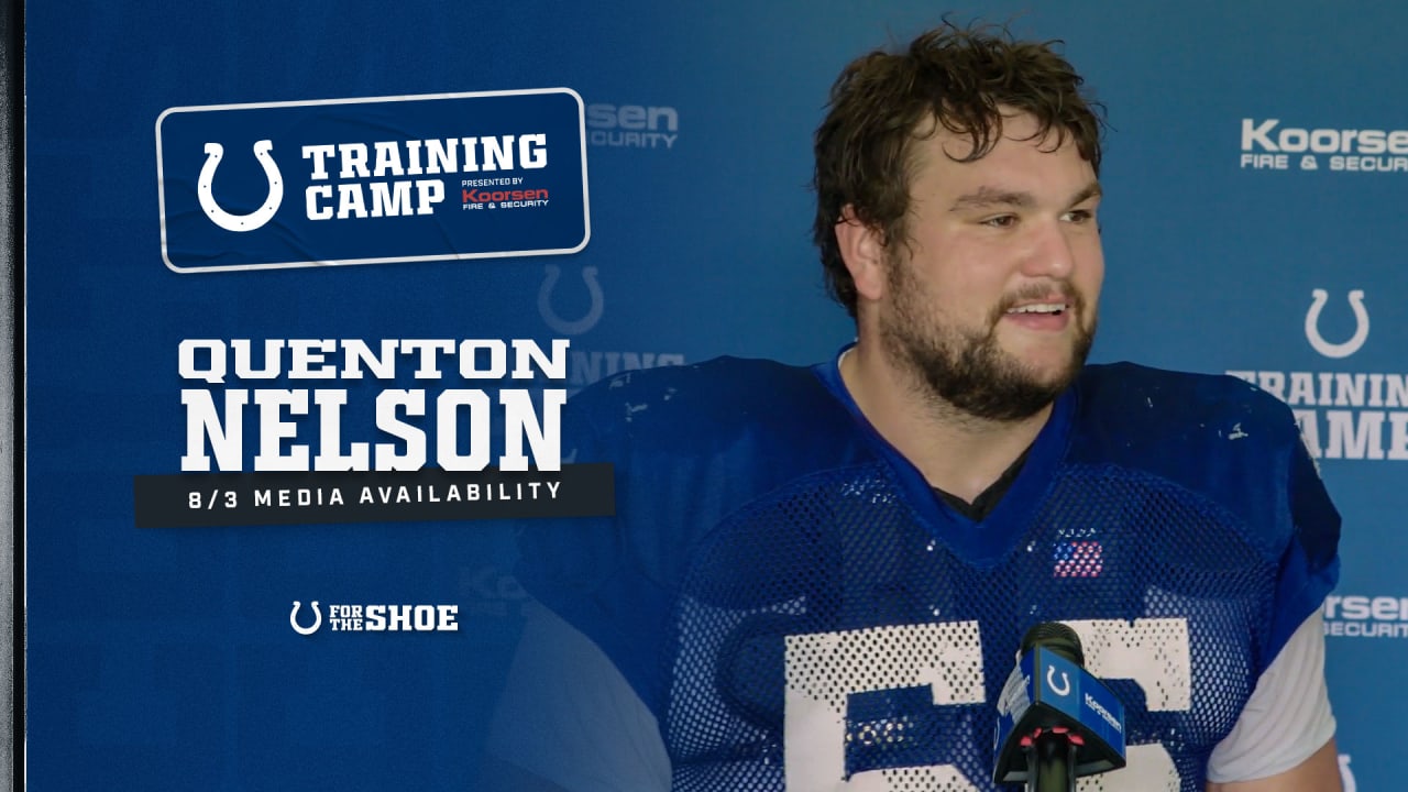 Quenton Nelson: Training camp media availability, August 3