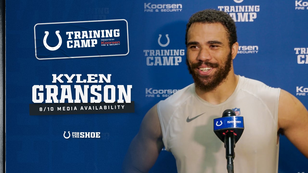 Kylen Granson: Training camp media availability, August 10