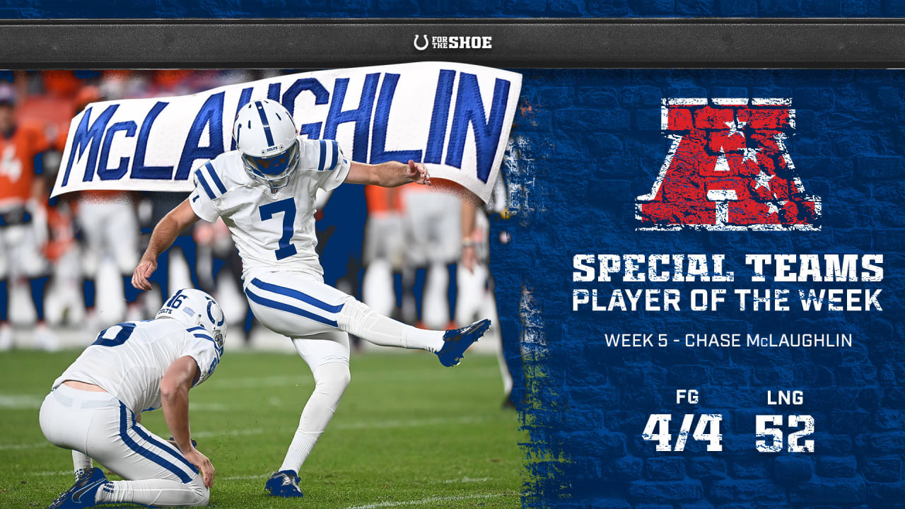 Colts K Chase McLaughlin Named AFC Special Teams Player Of The Week For ...