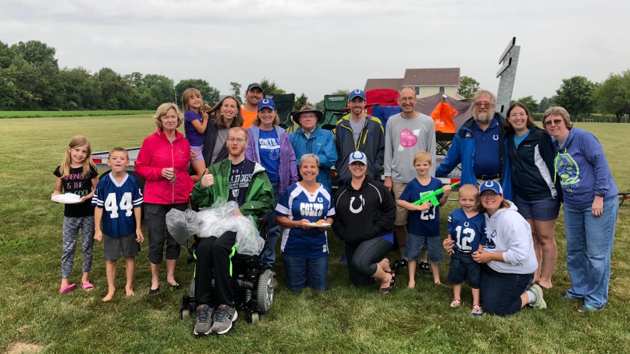 Westfield Family Watches Colts Training Camp From Their Backyard