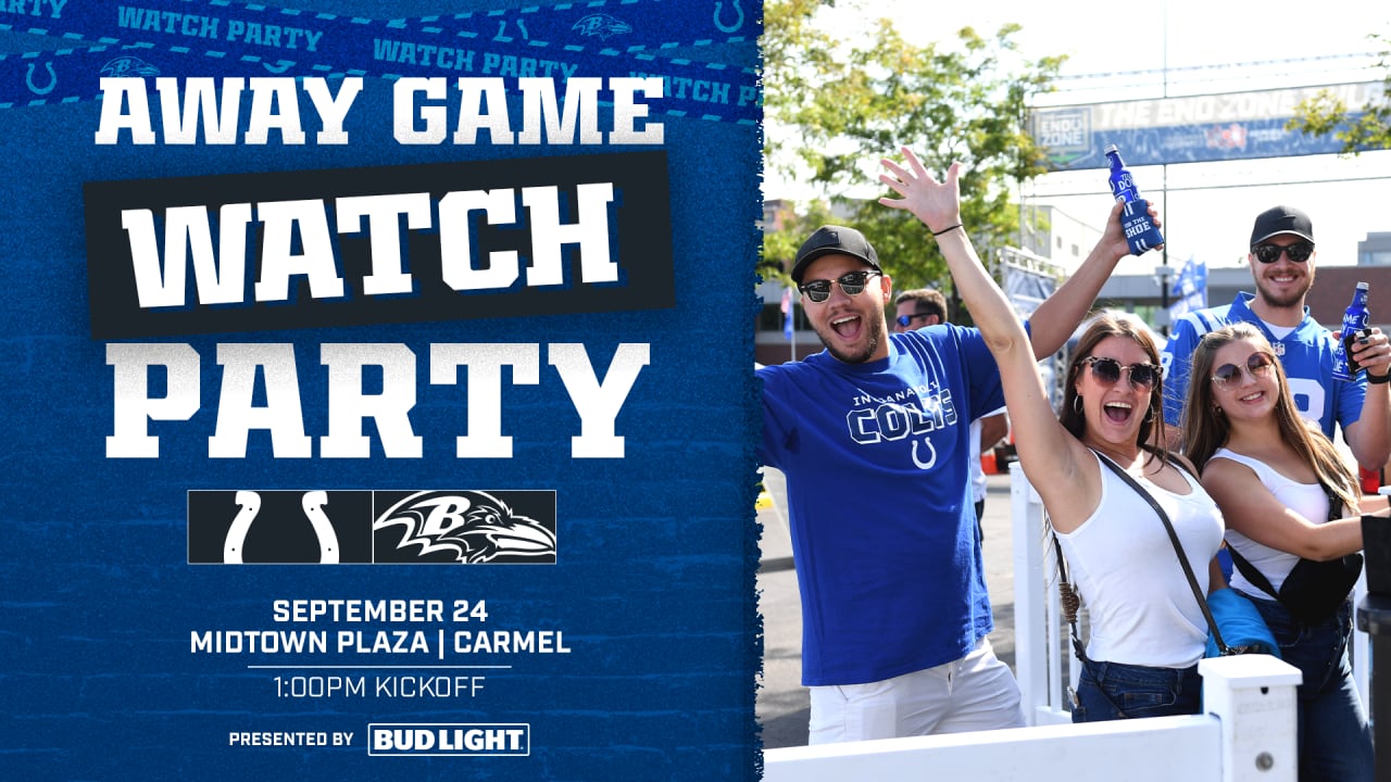 Away game watch parties for 2023 Colts road games vs. Baltimore Ravens ...