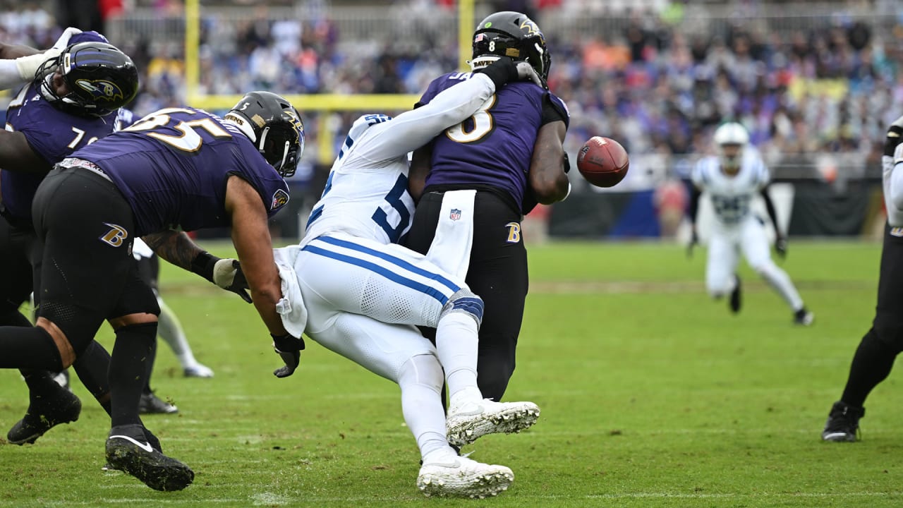 HIGHLIGHT | Samson Ebukam infiltrates pocket for strip-sack of Lamar ...