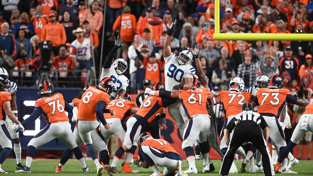 HIGHLIGHT | Grover Stewart paws away McManus' FG try to keep score even