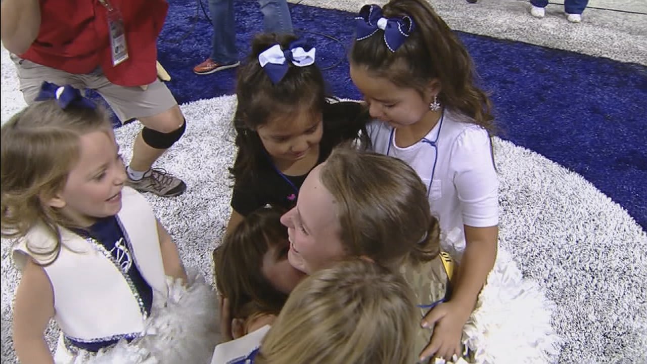 Colts Cheerleader Surprise Military Homecoming