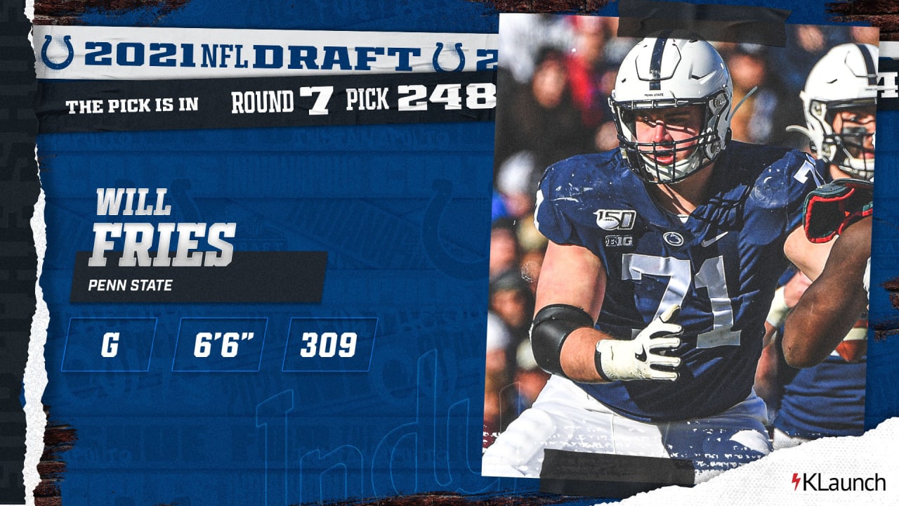 2021 NFL Draft: Will Fries, Offensive Guard, Penn State, Seventh Round ...