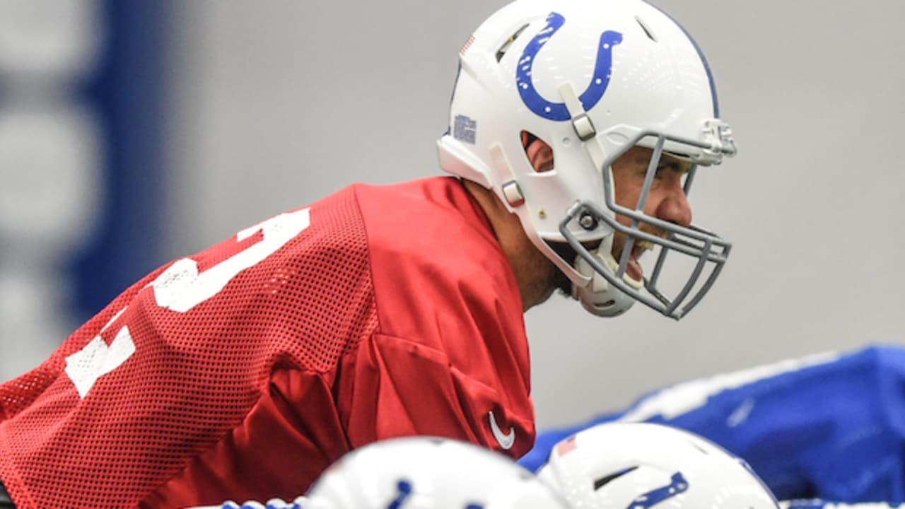 Andrew Luck Hits The Practice Field For The First Time In 2017