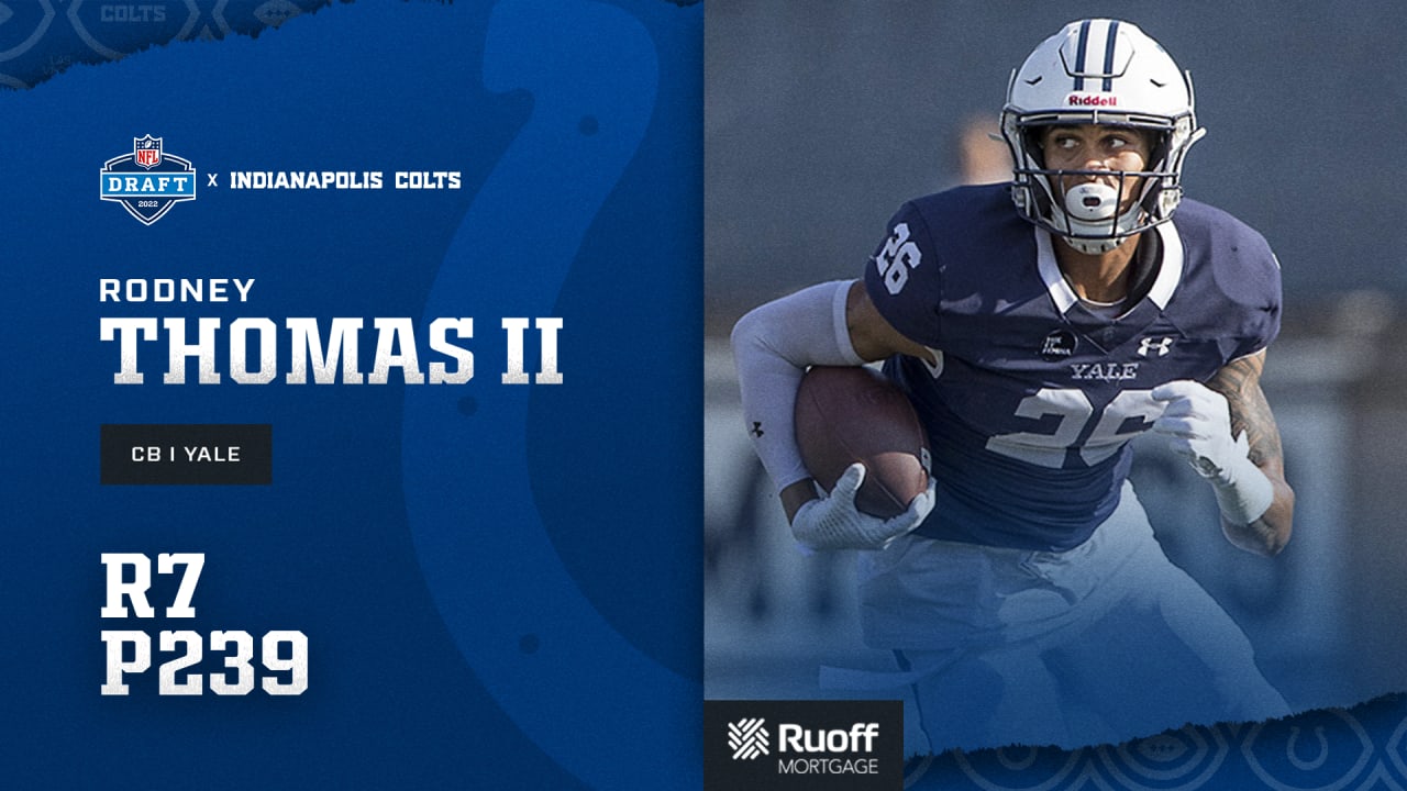 NFL Draft 2022: Colts Select Yale CB Rodney Thomas With 239th Pick