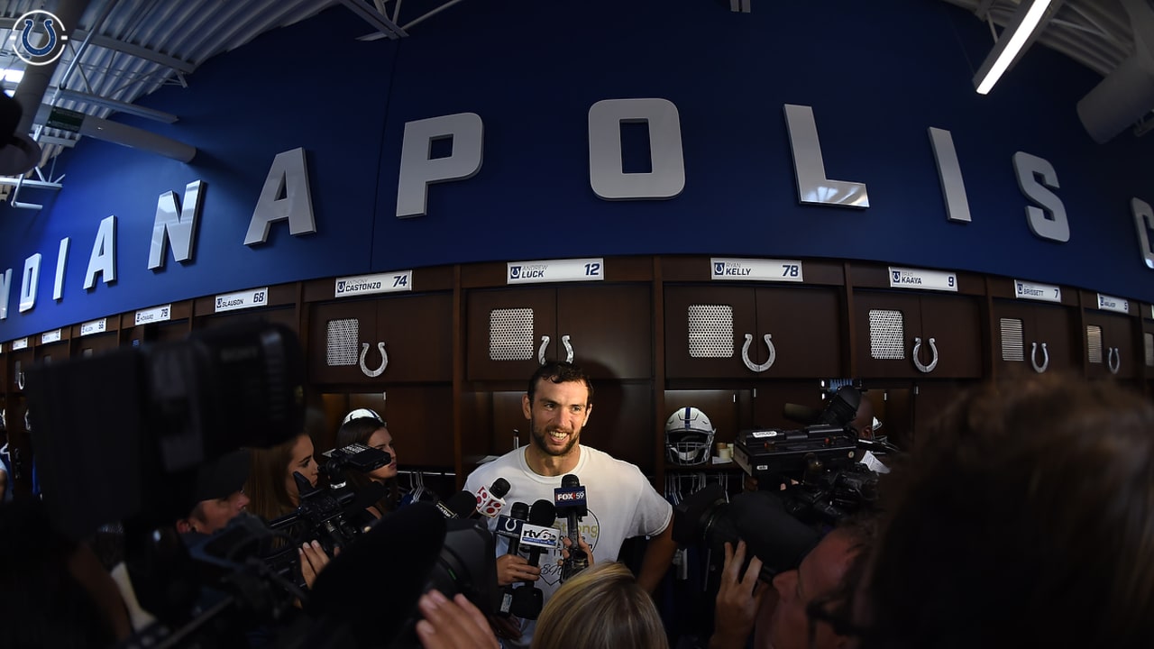 SF vs IND - Luck Media Availability - 8/23