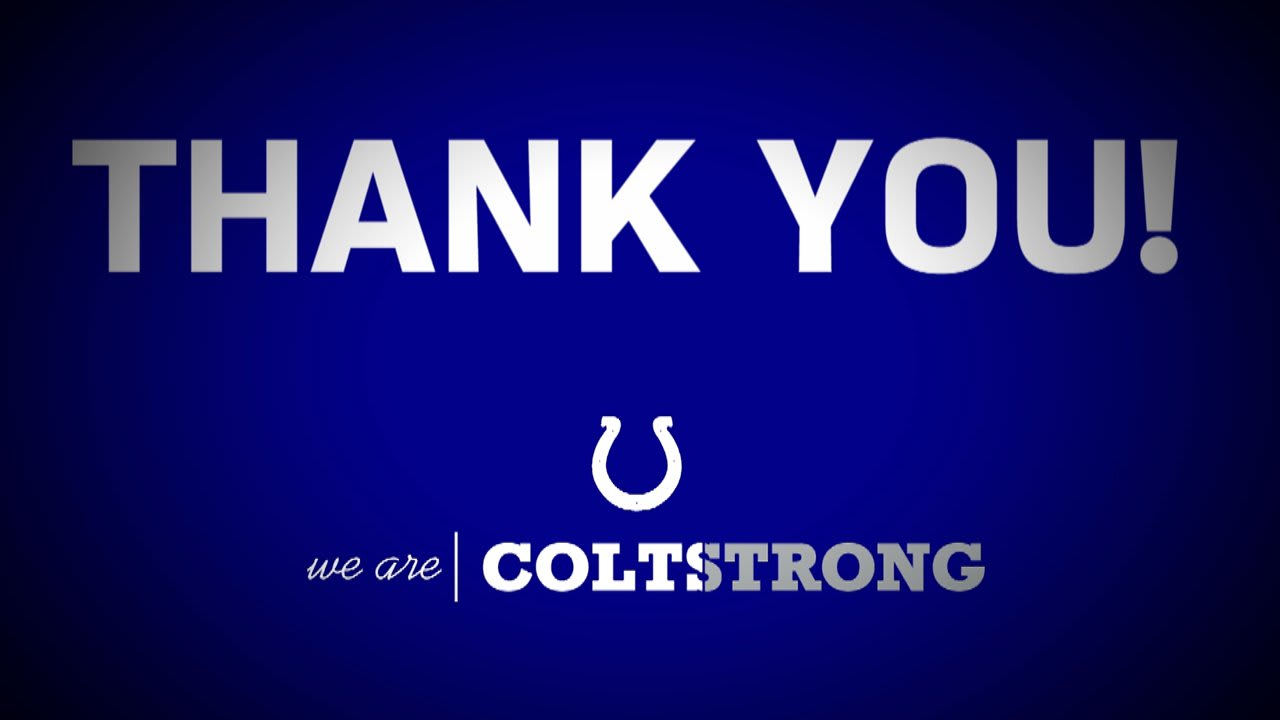 Thank you Colts fans!