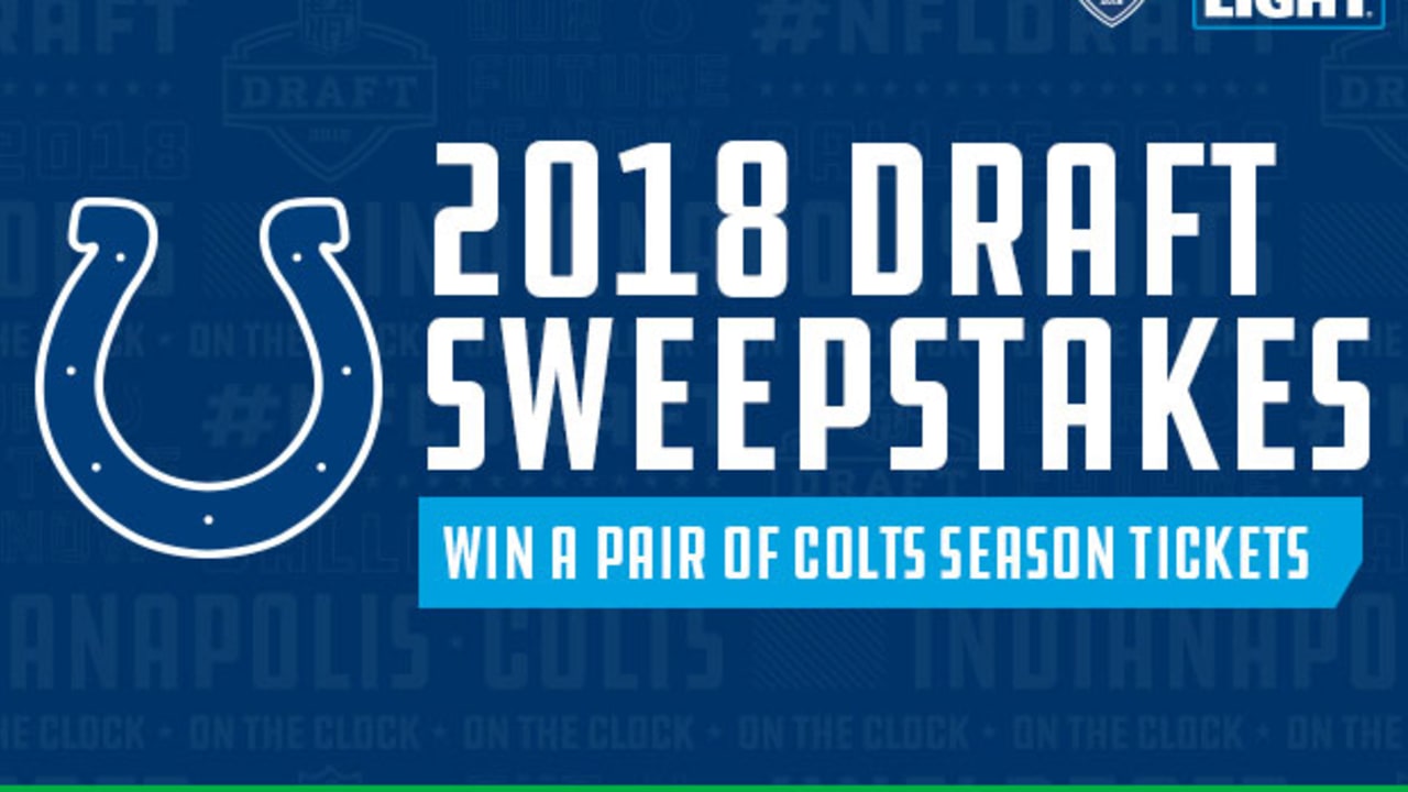 Draft Sweepstakes - Enter To Win A Pair Of 2018 Colts Season Tickets!