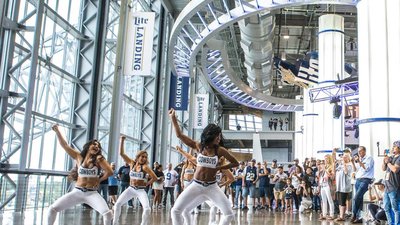 Dallas Cowboys Rhythm & Blue dazzle fans on the Miller Lite Landing