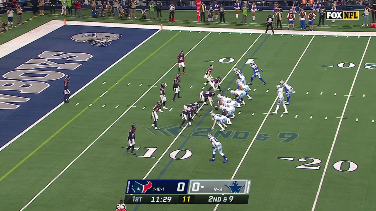 Tony Pollard Wins Race to Pylon for 11-yard TD Run