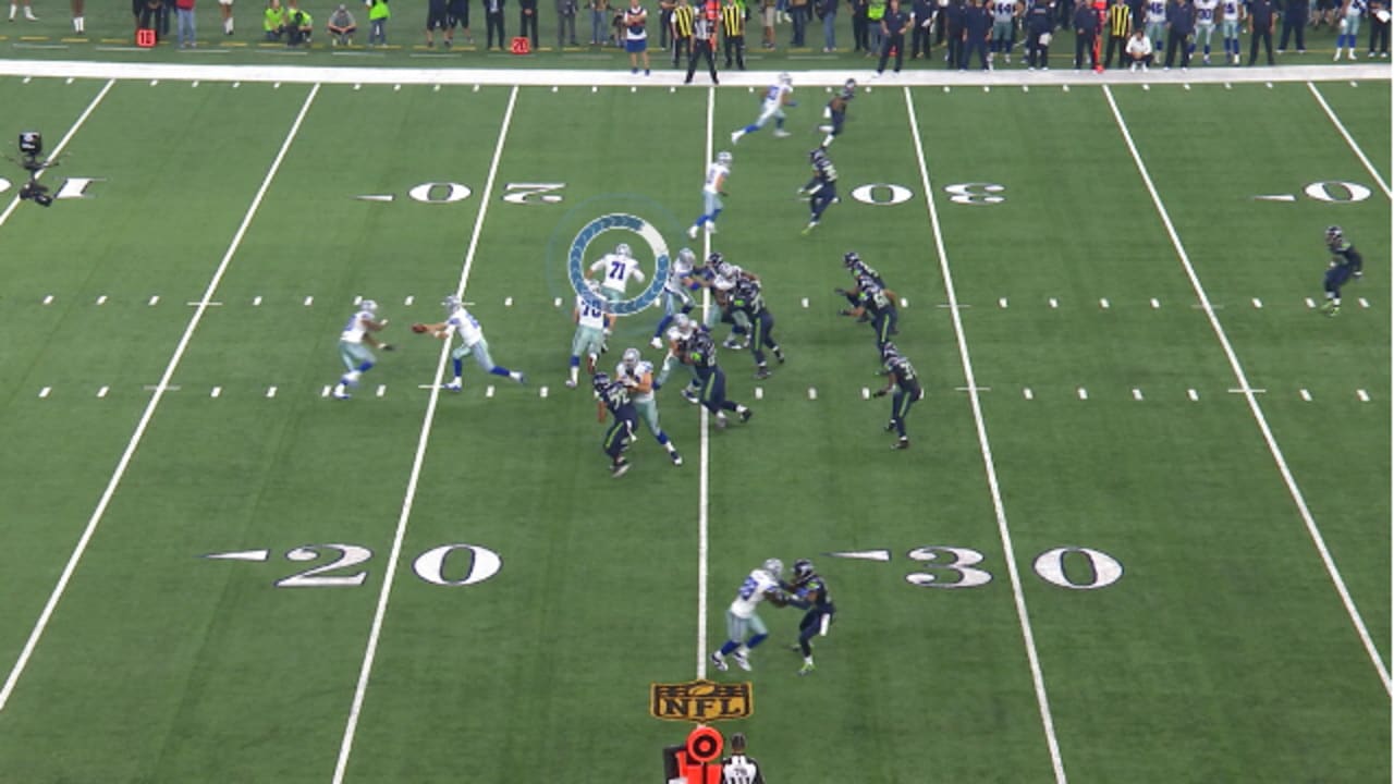 La'el Collins Pancake Blocks Downfield vs. Seahawks