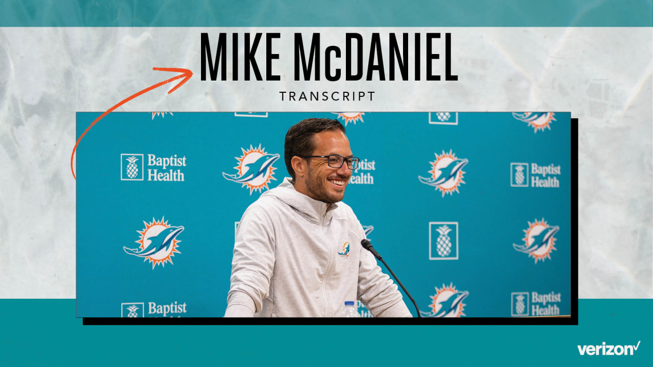 Transcript | Mike McDaniel's Media Availability - September 27