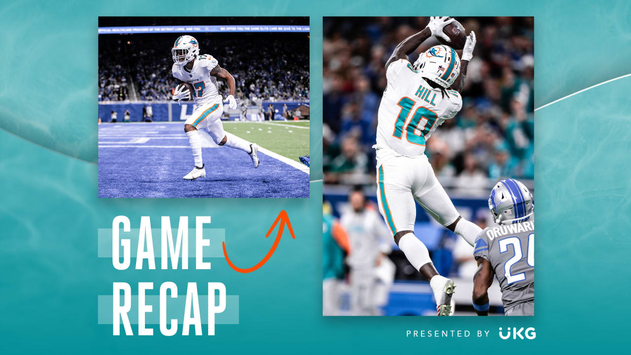 Dolphins win offensive shootout against Detroit, 31-27, on the road