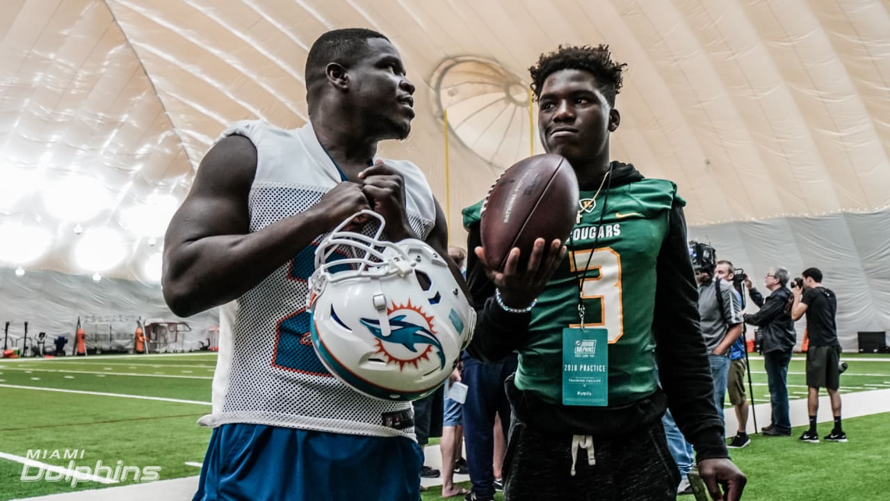 Miami Dolphins Host Miami Killian Senior High School at OTA Practice