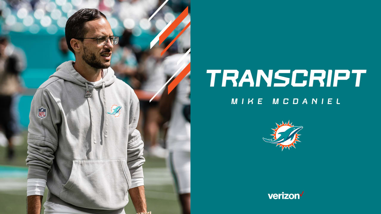 Transcript | Mike McDaniel's Media Availability - October 11