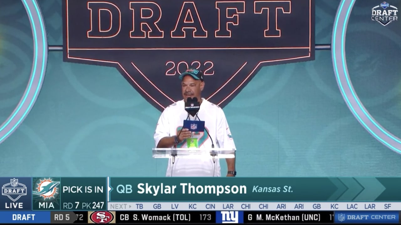 Dolphins select Skylar Thompson with No. 247 pick in 2022 draft