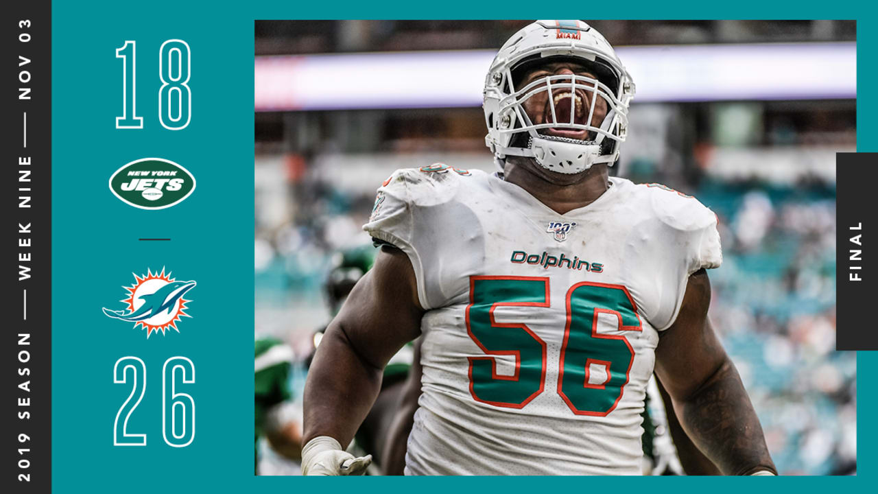 Los Dolphins sobrepasan a los Jets 26 a 18, y consiguen su primera victoria