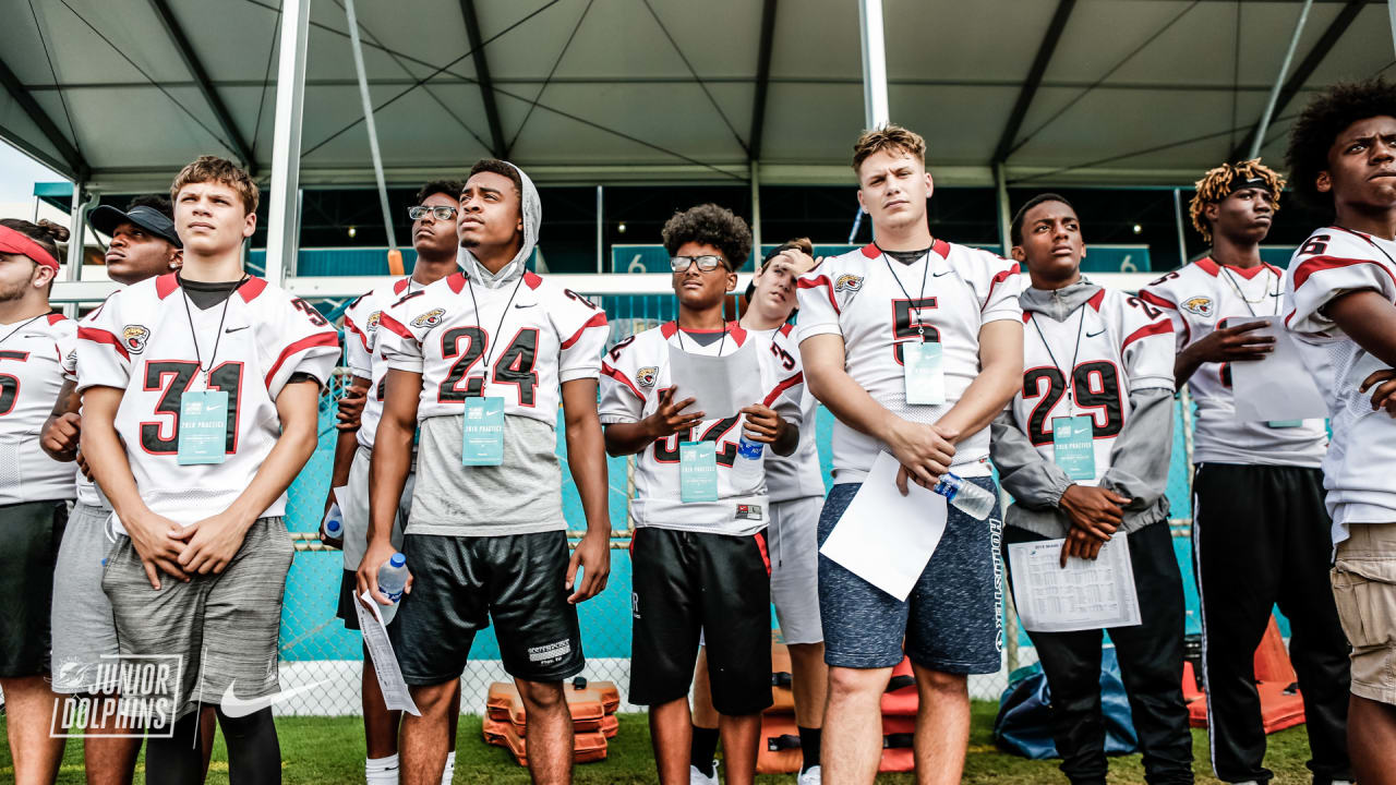 Miami Dolphins Host Port St. Lucie High School At Training Camp Practice