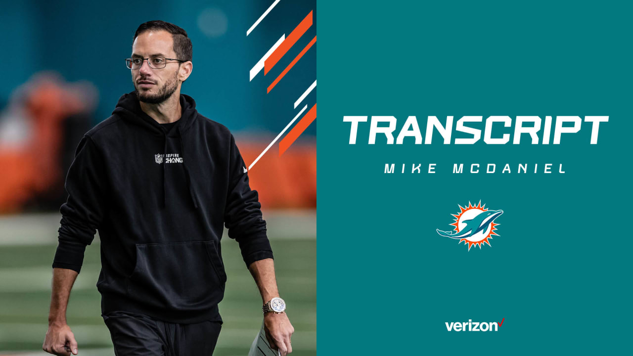 Transcript | Mike McDaniel's Media Availability - October 13