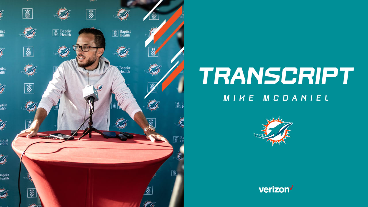 Transcript | Mike McDaniel's Media Availability - August 17