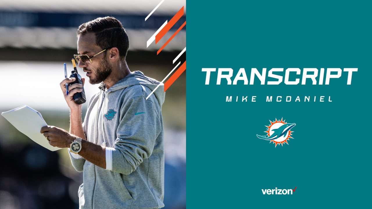Transcript | Mike McDaniel's Media Availability - August 21