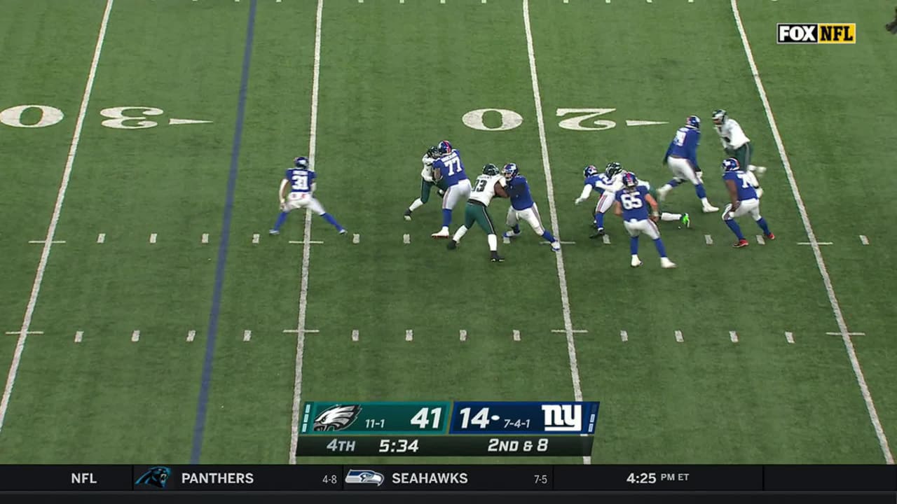 Highlight: Brandon Graham and Patrick Johnson combine on strip-sack of ...