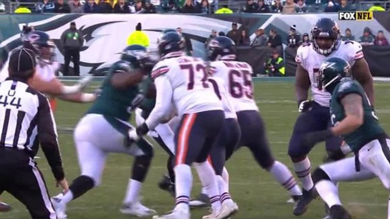 Highlight: Fletcher Cox Smothers Mitchell Trubisky, Leaps Up To Celebrate