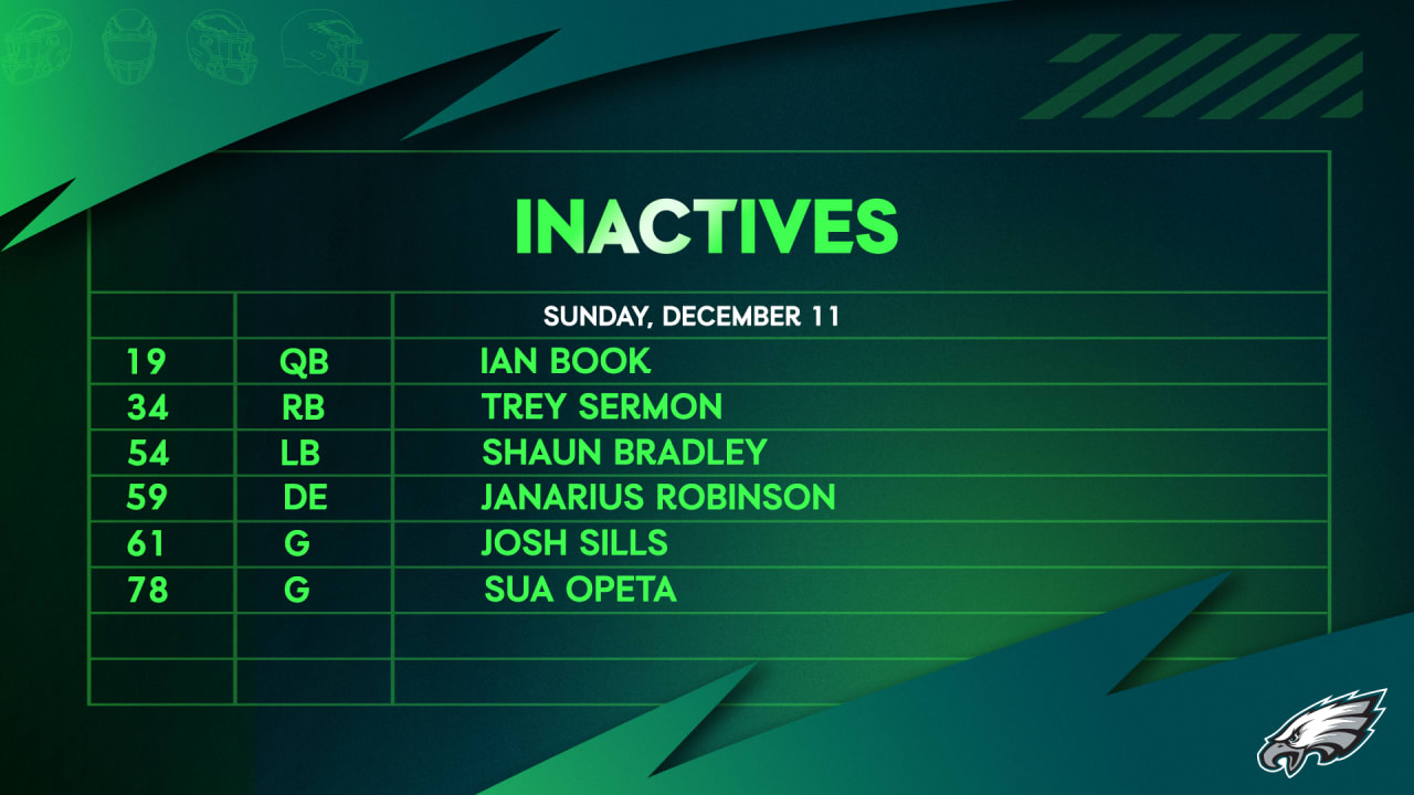 Eagles vs. Giants inactives