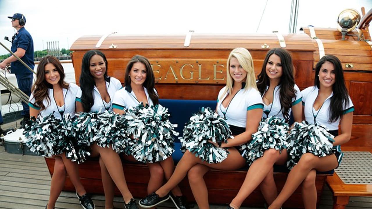 Cheerleaders Aboard US Coast Guard's Barque Eagle