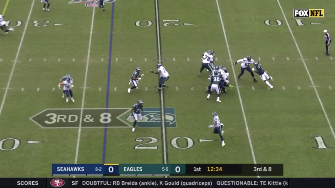 Highlight: Eagles collapse pocket around Wilson for third-down sack