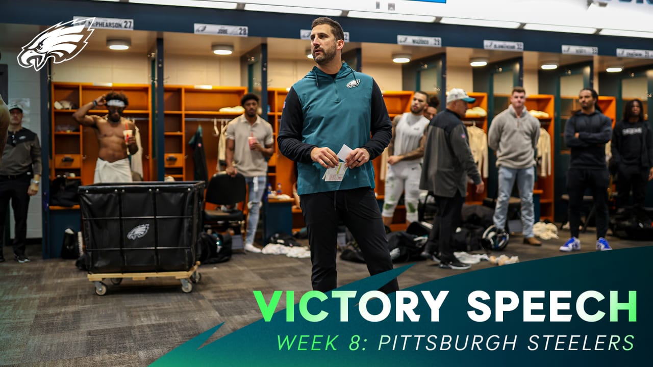 Nick Sirianni Postgame Locker Room Victory Speech: Steelers | Week 8