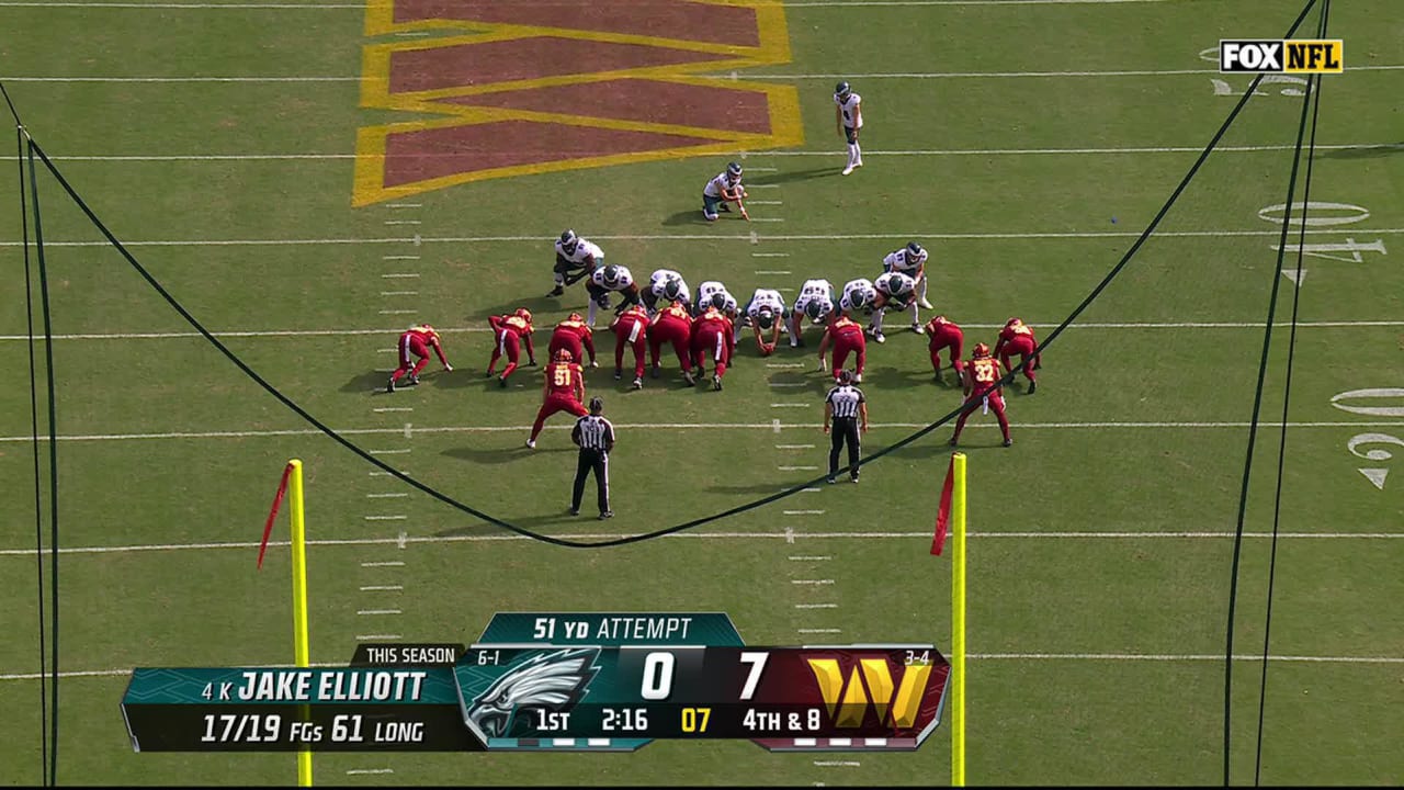 Highlight: Jake Elliott's 51-yard FG gets Eagles on the board vs. WAS
