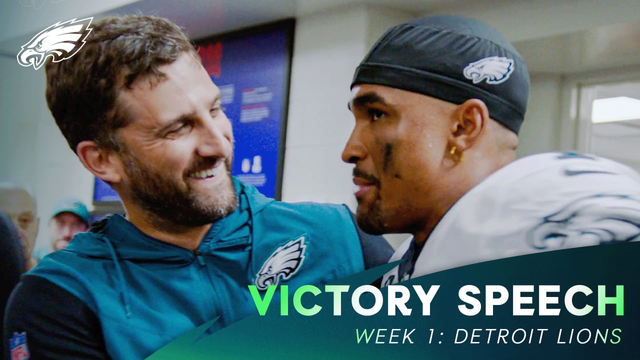 Postgame Locker Room Victory Speech: Week 1 | Lions