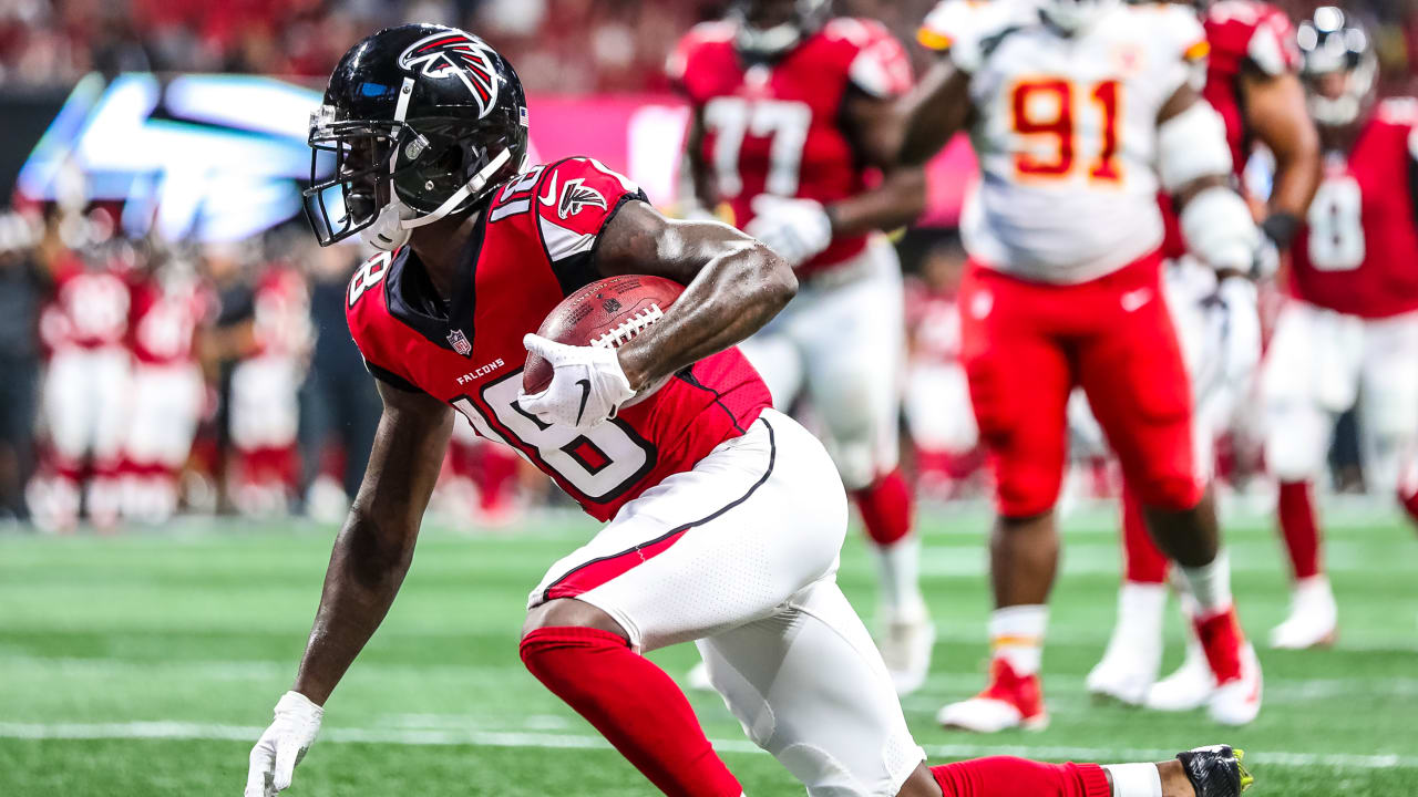 Falcons rookie Calvin Ridley shines in preseason home opener, reacts to ...